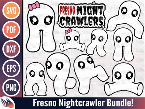 Fresno Nightcrawler Svg Cute Cryptid Png Bundle Chibi Urban Legend Girl Night Crawler Cricut