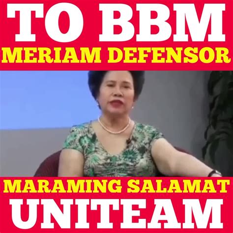 Senator Meriam Defensor To Bbm ️ ️ ️ The Best President We Never Had 😭😭😭 Maraming Salamat Sa