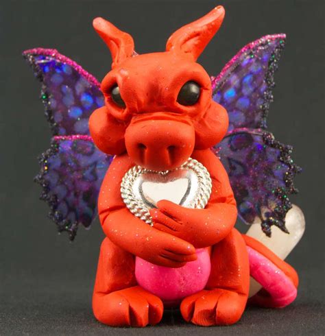 Red Valentines Day Pixie Dragon By Ninabolenart On Deviantart