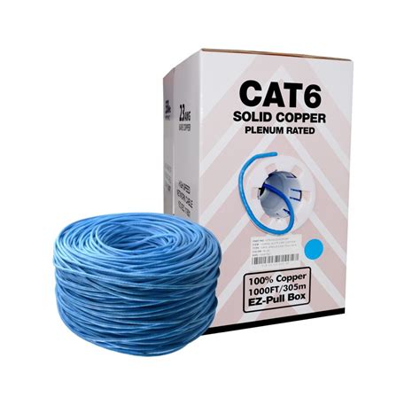 Cat6 Plenum 1000ft Solid Network 550mhz Cable Purple