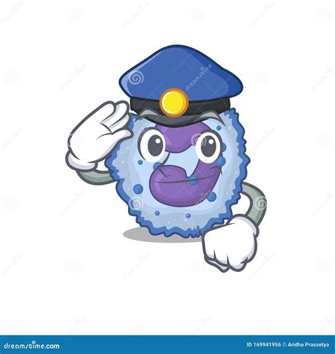 Basophil Cell Cartoon Character Design On A Surprised Gesture Vector