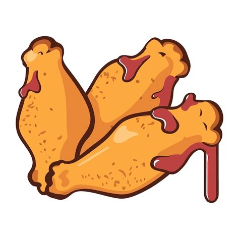 Premium Vector Chicken Wings Vector Illustration On White Background
