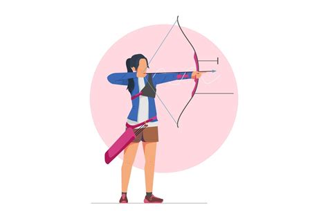 Archery Player Playing Archery Sport Illustration 3042249 Vector Art At Vecteezy