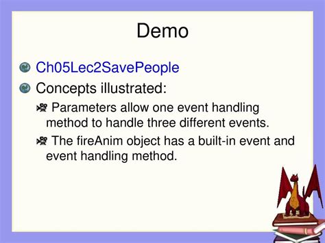 parameters and event handler methods ppt download