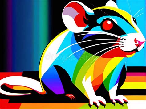 A Rat Works At A Computer In The Office Artificial Intelligence Stock Image Image Of Clerk