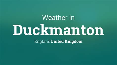 Weather For Duckmanton England United Kingdom