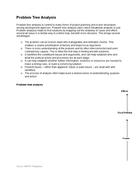problem tree analysis pdf causality mind