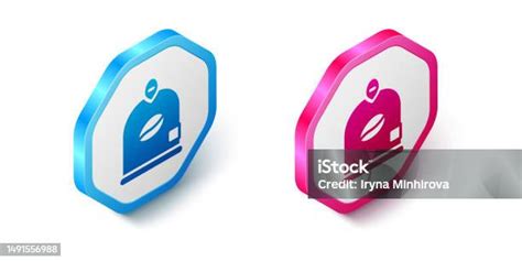 흰색 배경에 고립 된 커피 콩 아이콘의 등색 가방 육각 버튼 벡터 0명에 대한 스톡 벡터 아트 및 기타 이미지 0명 3차원 형태 가득 찬 Istock