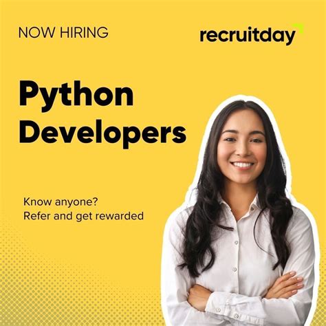 Pythondevelopers Ai Techjobs Referafriend Recruitday