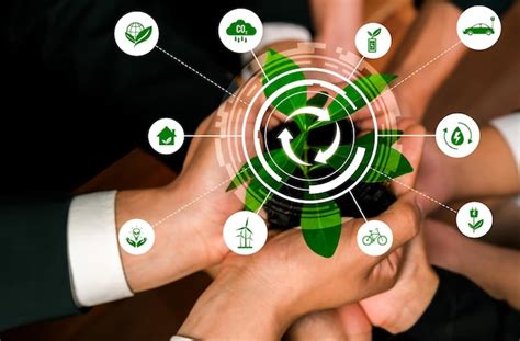 Parceria empresarial que nutre ou cultiva plantas juntamente o ícone de reciclagem simboliza