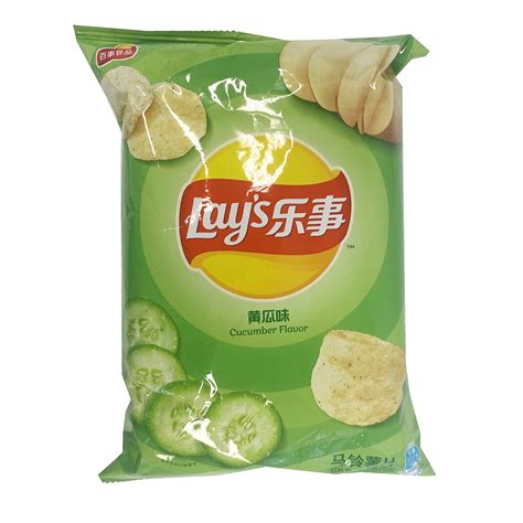 Lays Potato Chips Cucumber Flavor 105oz Back Hot Spicy Sweet And