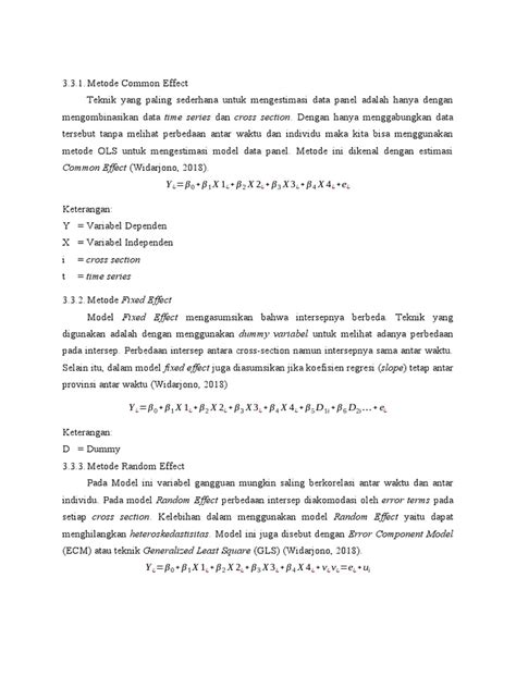 Metode Common Effect Pdf
