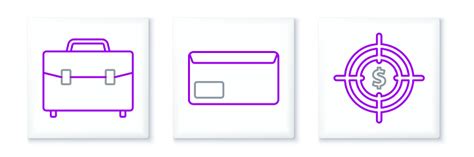 ドル記号ブリーフケース封筒のアイコンで行ターゲットを設定しますベクトル Sendのベクターアート素材や画像を多数ご用意 Send