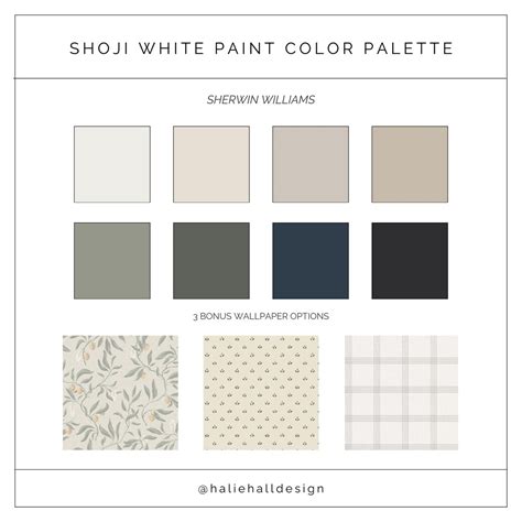 Sherwin Williams Shoji White Color Palette House Paint Palette