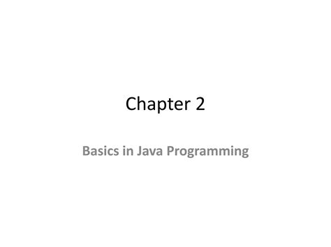 java chapter 2 pptx