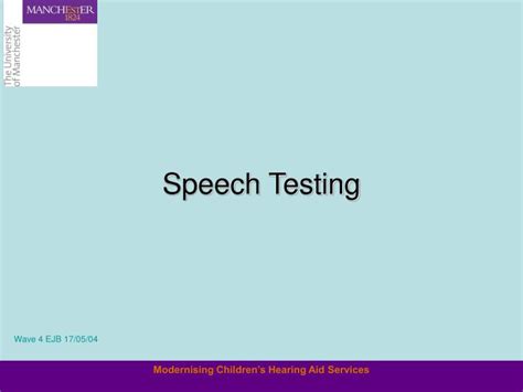 Ppt Speech Testing Powerpoint Presentation Free Download Id3291751