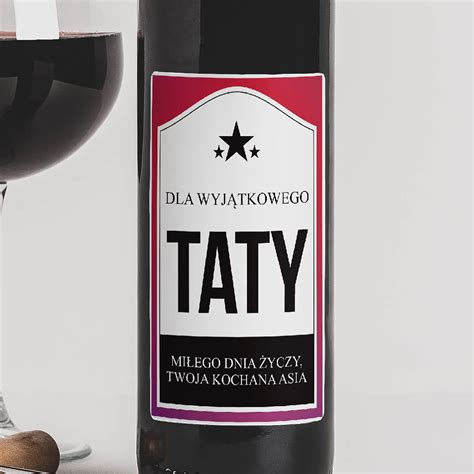 Czerwone Wino Alkoholowe PREZENT DLA TATY