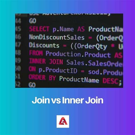 Join Vs Inner Join Difference And Comparison