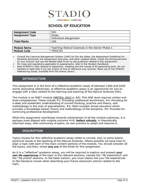 Stadio Assignment Template Tnss701 Ss1 2024 1466830215 Pdf
