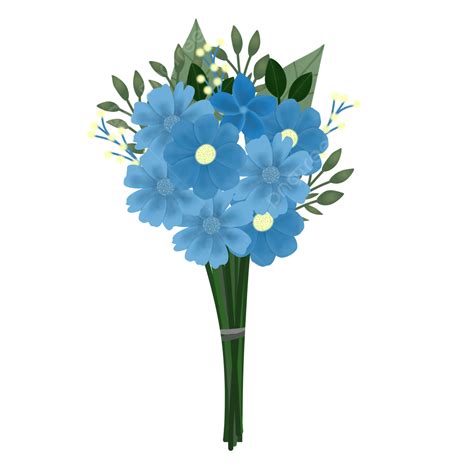 파란 화환 꽃의 양동이 푸른 꽃 꽃무늬 Png 일러스트 및 Psd 이미지 무료 다운로드 Pngtree