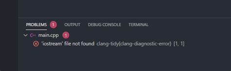 iostream file not found · issue 25 · notskm vscode clang tidy · github