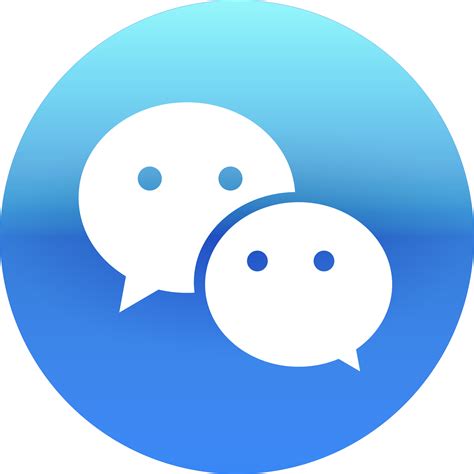 Gradient Circle With Wechat Logo 36432236 Png