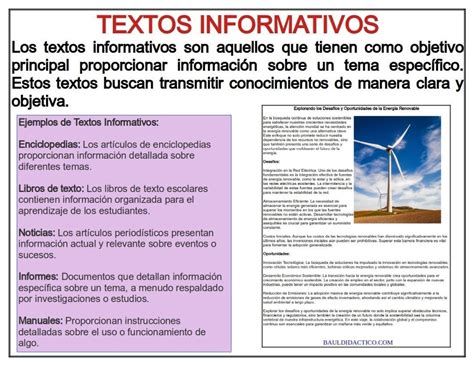 Textos Informativos EspaÑol Baúl Didáctico