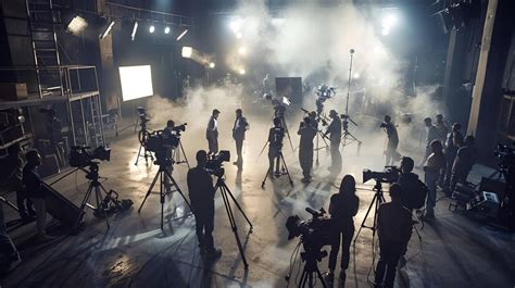 Premium Photo Behindthescenes Glimpse Of A Movie Set Bustling With
