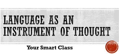 Language As An Instrument Of Thought Bed Notes Your Smart Class