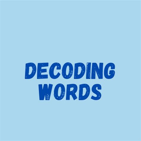 Decoding Words With Andrew Youtube