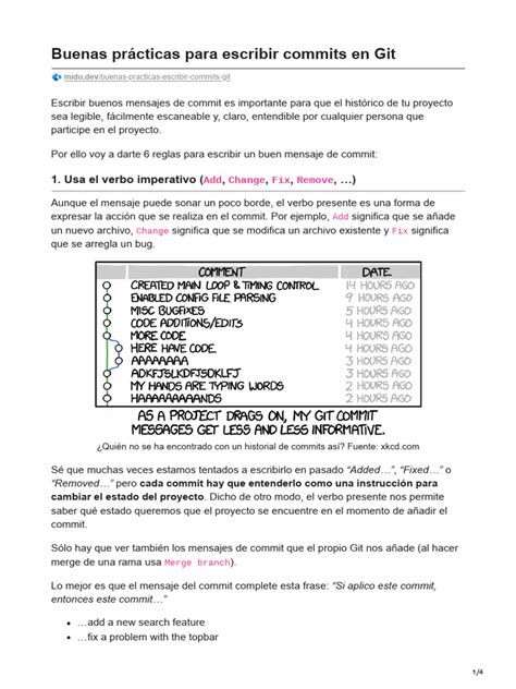 buenas prácticas para escribir commits en git pdf ingeniería