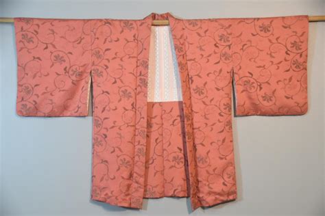 Dusky Pink Floral Vintage Silk Haori Buy Online Japanese Antiques