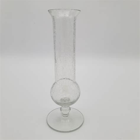 Clear Crackle Glass Bud Vase Niche Lady Shop