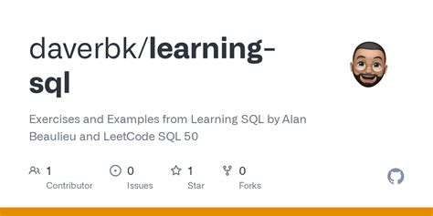 Github Daverbklearning Sql Exercises And Examples From Learning Sql