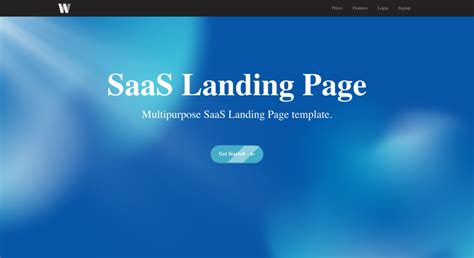 SaaS Landing Page Template Flow Design