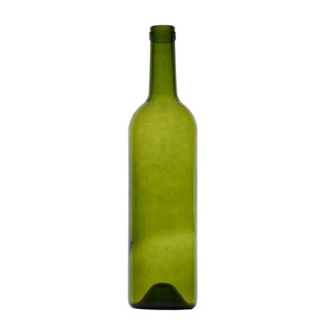 Custom Colour Cork Top Bordeaux Red Wine Bottle Dark Green 750ml 411g