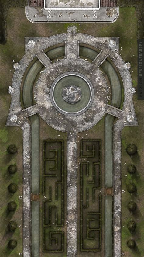 Royal Garden 23x41 Ren Renflowergrapx Tabletop Rpg Maps
