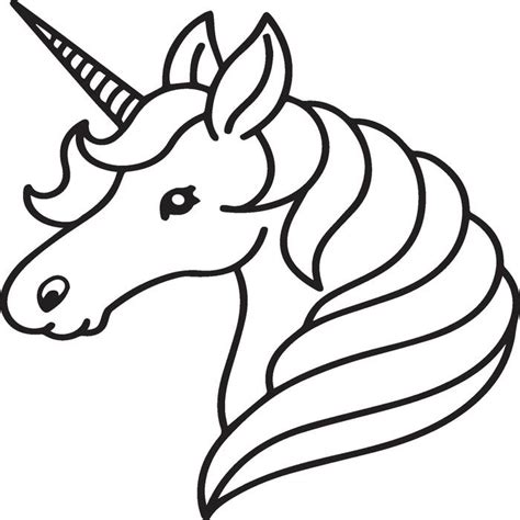 Unicorn Head Outline Vector Art Icons And Graphics For Free Download