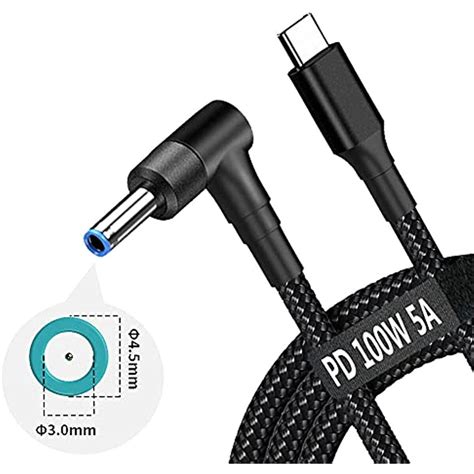 USB C To 4 5mm Laptop Charging Cable Adapter Male Type C To Right Angle