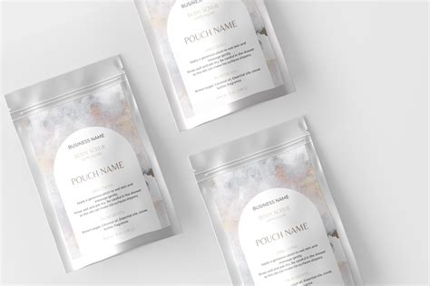 Luxury Pouch Label Template Apothecary Pouch Label Body Product Label