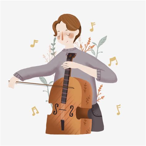 음악 축제 악기 캐릭터 일러스트 바람 첼로 음표 음악제 악기 연주 중 Png 일러스트 및 Psd 이미지 무료 다운로드