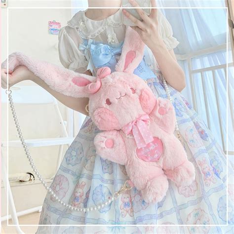 Candy Rabbit Plush Rabbit Shaped Crossbody