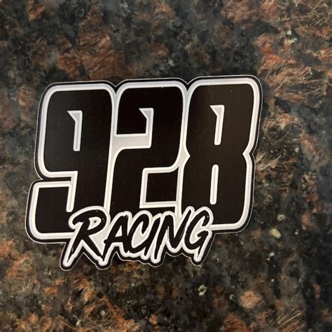 Custom Racing Sticker Personalized Race Name Number Text Car Decal