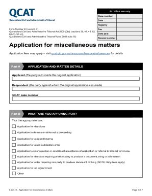 AU QCAT Form 40 2021 2025 Fill And Sign Printable Template Online