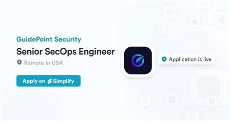 senior secops engineer guidepoint security simplify jobs