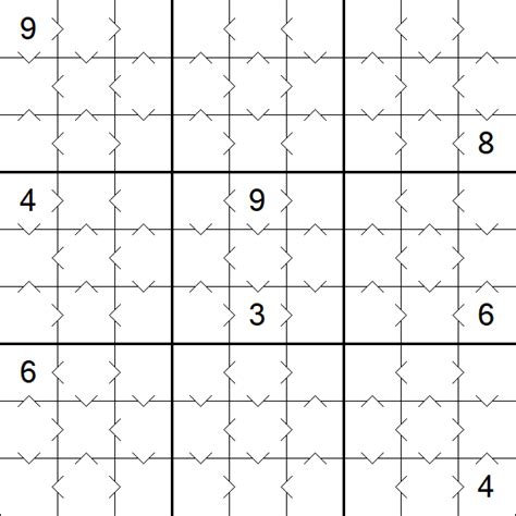 Greater Than Sudoku Fácil Sudoku