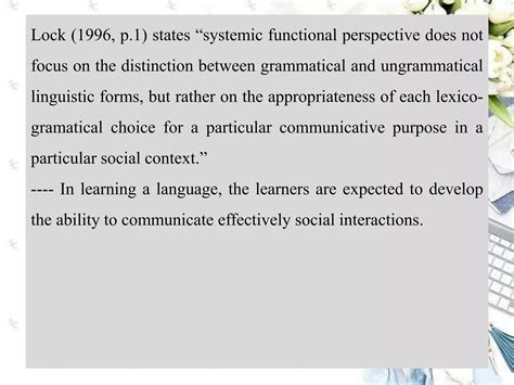Systemic Functional Linguistics Introduction Ppt