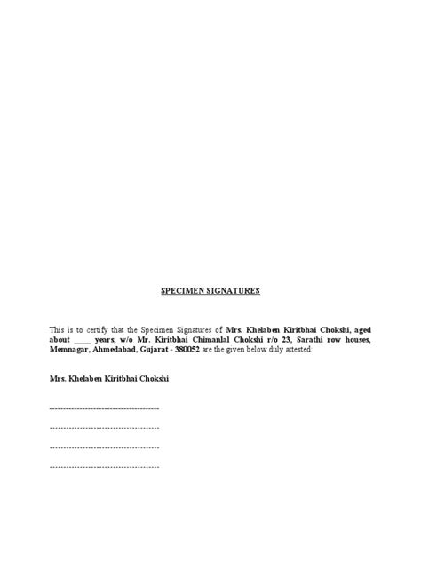 Specimen Signature Buyer Pdf