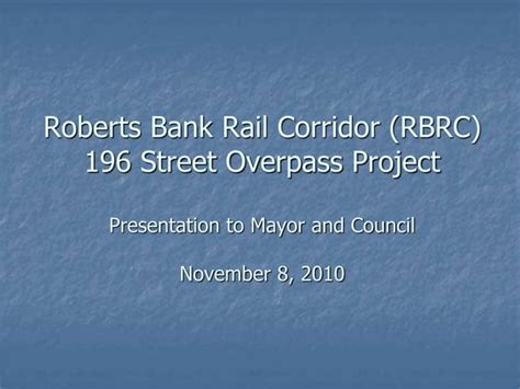 196 Street Rail Overpass Plan Ppt Rail Travel Travel Type