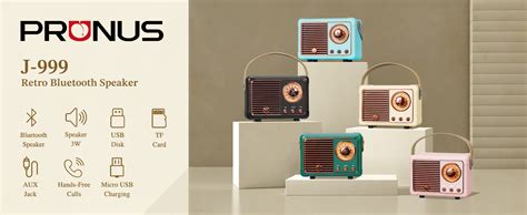 Prunus J 999 Mini Bluetooth Speaker With FM Radio Retro Radio